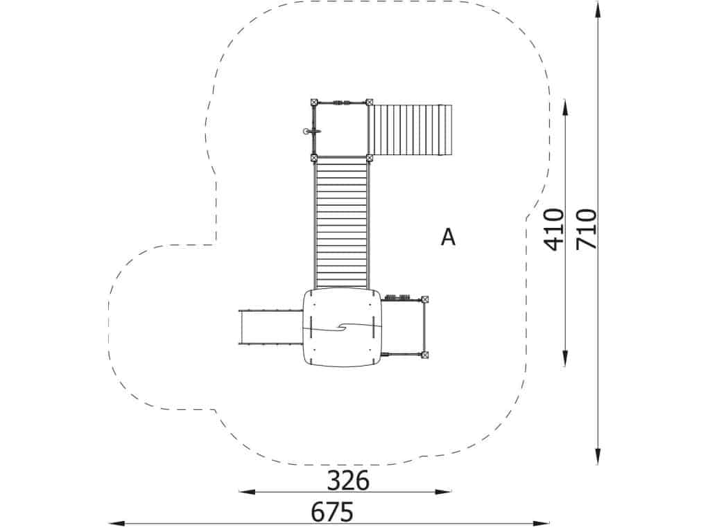 U3-Spielanlage Quadro Baby mit Brücke und 3 Plattformen von Novum ...