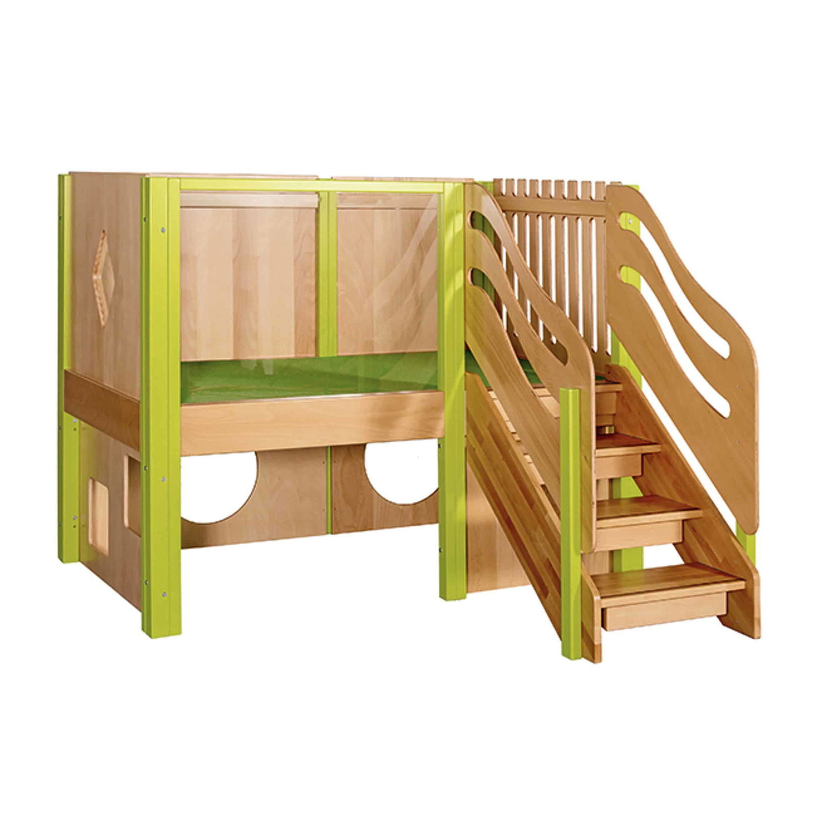 Kleine Spielburg mit Treppe und Spielhöhle online kaufen | Kigata